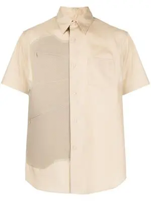 FUMITO GANRYU Poly Draped Short-sleeve Shirt