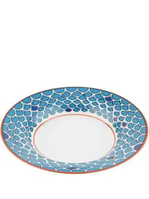 PINTO PARIS Lagon Soup Round Plate - Blue