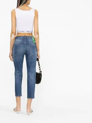 Dsquared2 Distressed Slim-fit Cropped Jeans