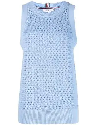 Tommy Hilfiger Open-knit Sleeveless Vest