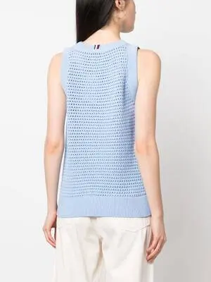 Tommy Hilfiger Open-knit Sleeveless Vest