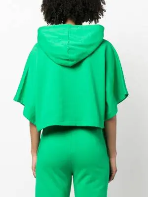 CHIARA FERRAGNI Eye-like Motif Cropped Hoodie