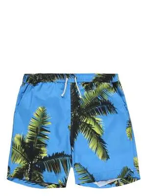 BLUE SKY INN Palm Tree-print Swim Shorts - Blue