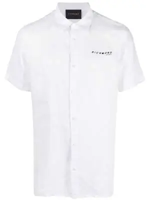 John Richmond Short-sleeve Linen Shirt