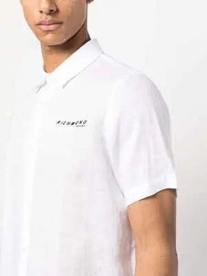 John Richmond Short-sleeve Linen Shirt