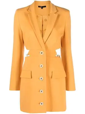 Maje Cut-out Tailored Minidress - Orange