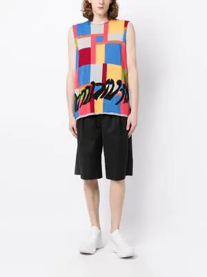 Comme Des Garçons Geometric Print Top
