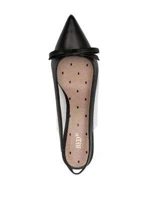 Red Valentino Slingback Leather Pumps - Black