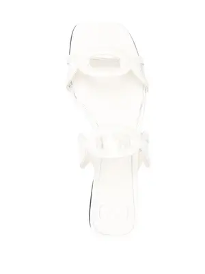 Valentino Garavani Chain 1967 Flat Slides - White