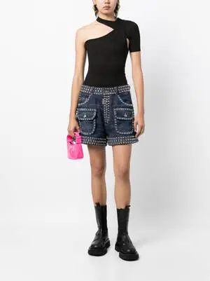 Dsquared2 Stud-embellished Denim Shorts