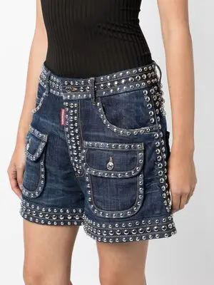Dsquared2 Stud-embellished Denim Shorts