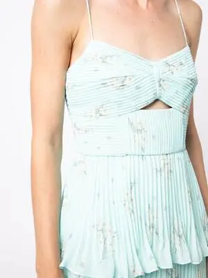 SELF-PORTRAIT Floral-print Tiered Chiffon Minidress