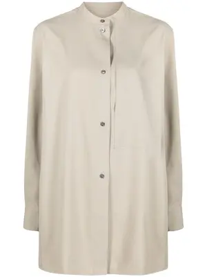 Studio Nicholson Kavali Long-sleeve Shirt - Neutrals