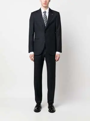 D4.0 Single-breasted Wool Suit - Blue