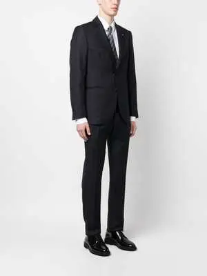 D4.0 Single-breasted Wool Suit - Blue
