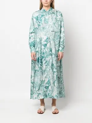 F.R.S FOR RESTLESS SLEEPERS Forest-print Shirt Dress
