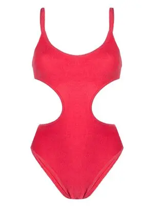 Attico Terry-cloth One-piece Swimsuit - Red