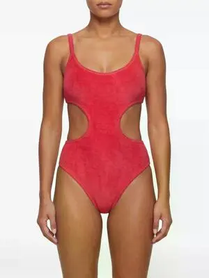 Attico Terry-cloth One-piece Swimsuit