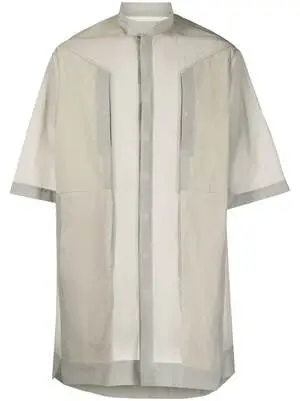 Rick Owens Semi-sheer Short-sleeve Shirt - Neutrals
