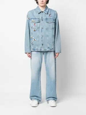 Off-White Bee-embroidered Denim Jacket