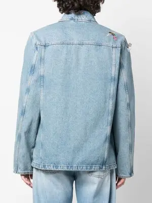 Off-White Bee-embroidered Denim Jacket