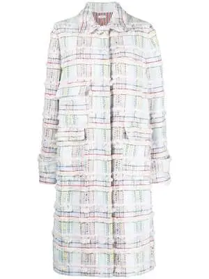 Thom Browne Single-breasted Tweed Coat