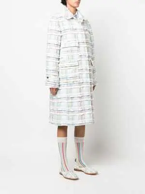 Thom Browne Single-breasted Tweed Coat