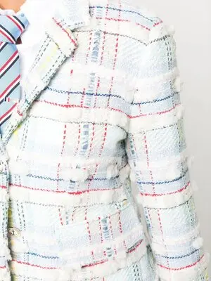 Thom Browne Single-breasted Tweed Coat