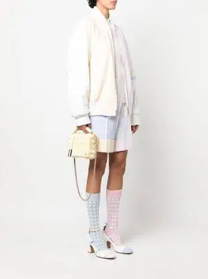 Thom Browne Twill Pouf Tweed Micro Attache Case Clutch - Yellow