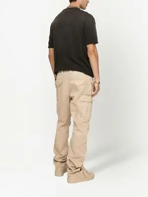 Dolce & Gabbana Logo-patch Cotton Cargo Pants - Neutrals