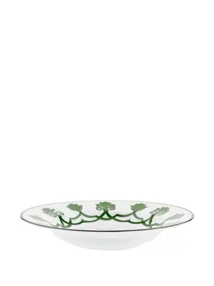 PINTO PARIS Jaipur Porcelain Soup Plate - Green