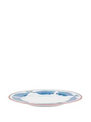 PINTO PARIS Lagon Fish-print Dinner Plate