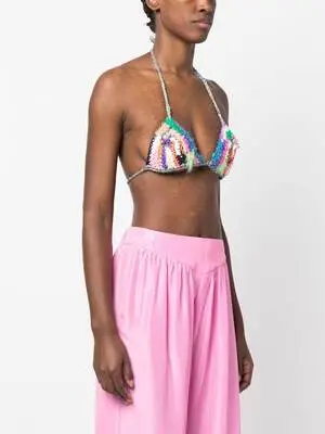 FORTE_FORTE Rainbow Knit Bikini Top