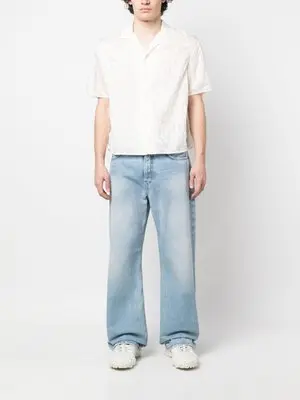 Sunnei Monogram Short-sleeve Shirt - Neutrals
