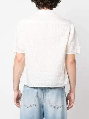 Sunnei Monogram Short-sleeve Shirt - Neutrals