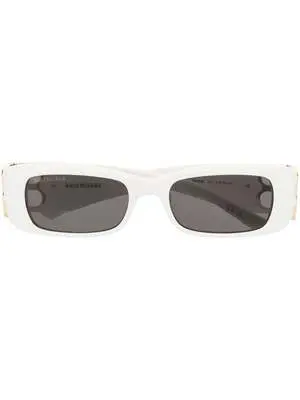Balenciaga Bb-plaque Sunglasses - White