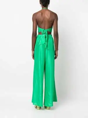 FORTE_FORTE Silk Halterneck Wide-leg Jumpsuit