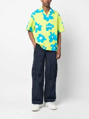 BONSAI Floral-print Cotton Shirt - Green