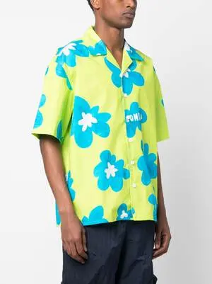 BONSAI Floral-print Cotton Shirt - Green