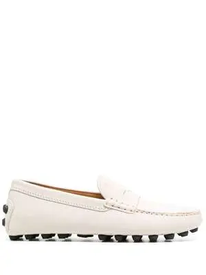 TOD'S Penny-slot Leather Loafers - Neutrals