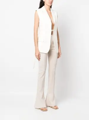 Victoria Beckham Two-tone Sleeveless Jacket