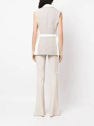 Victoria Beckham Two-tone Sleeveless Jacket