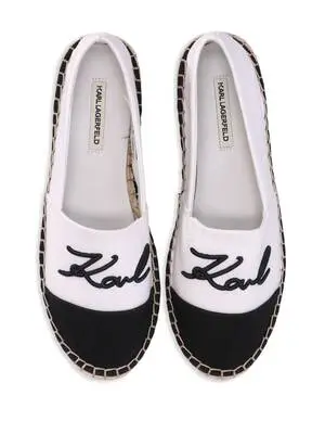 Karl Lagerfeld Logo-embroidered Espadrilles
