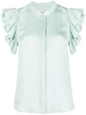 Zadig&Voltaire Recycled Polyester Blend Ruffled-sleeve Blouse