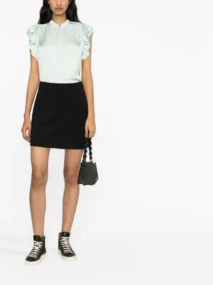 Zadig&Voltaire Recycled Polyester Blend Ruffled-sleeve Blouse