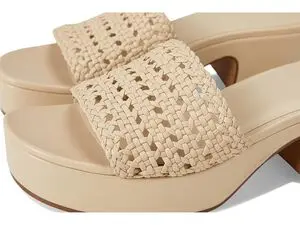 Vince Margo Woven Leather Platform Sandals - Beige