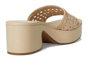 Vince Margo Woven Leather Platform Sandals - Beige