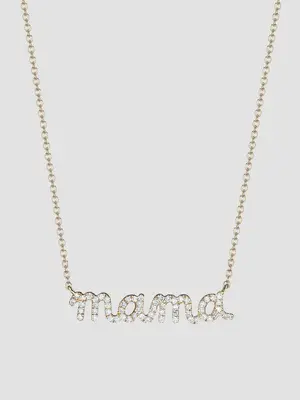 SYDNEY EVAN 14k Yellow & Diamond Mama Necklace - Gold