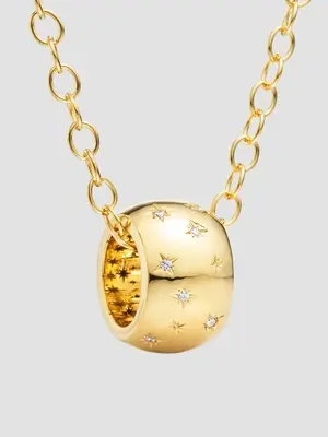 Temple St. Clair Florence86 Cl White Cosmos 18k Yellow & 0.4 Tcw Diamond Necklace - Gold