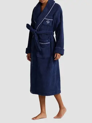 Polo Ralph Lauren Essentials Cotton Robe - Navy
